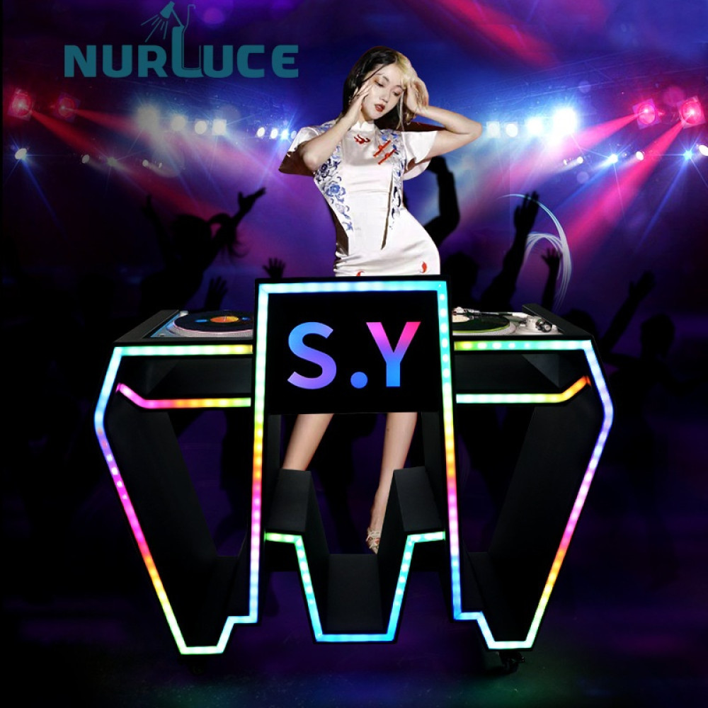 Customized Nightclub Bar LED Promotional Supplies LED DJ Booth Facade ...