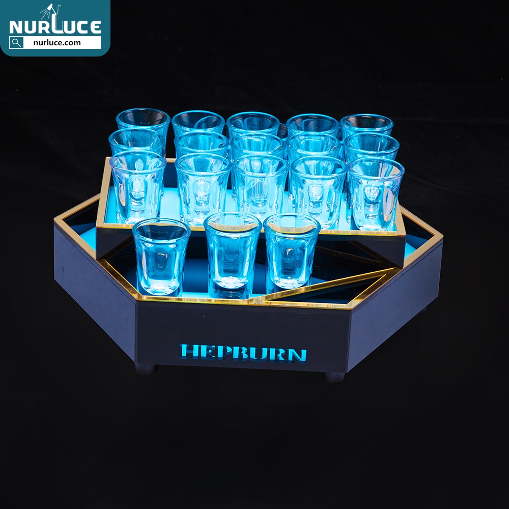Customized Nightclub Bar LED Promotional Supplies LED Shot Tray Rodnn ...